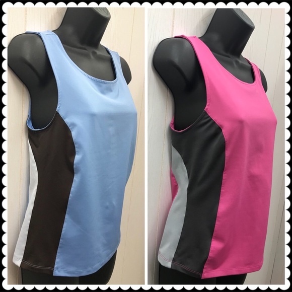 GAP | Tops | 2 Gapbody Sports Tank Tops Blue Pink Medium | Poshmark
